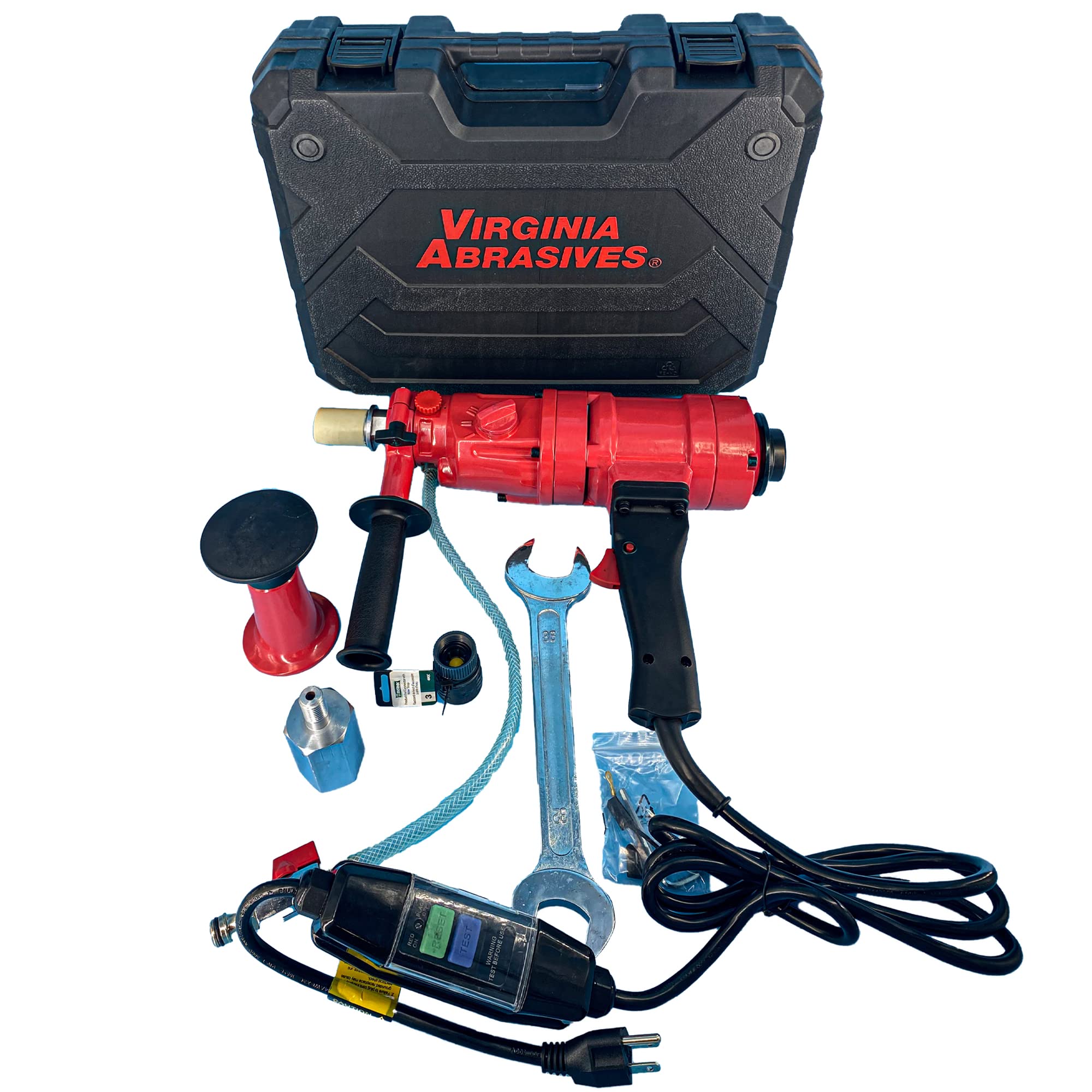 Virginia Abrasives 433-20000 1pc 3-Speed Manual Clutch Electric Core Drill - Premium Concrete Drill - Multifunctional Tool for Concrete/Masonry - Handheld Power Drills - Diamond Core Drill