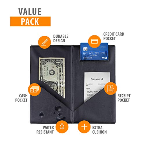 Budgetizer Check Presenters for Restaurants β 20 Pack Guest Check Books for Servers β Check Holder β Check Book