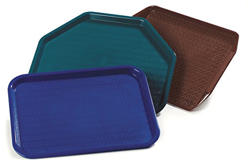 Carlisle FoodService Products Cafe Plastic Fast Food Tray for Cafeteria, 14" x 18", Green