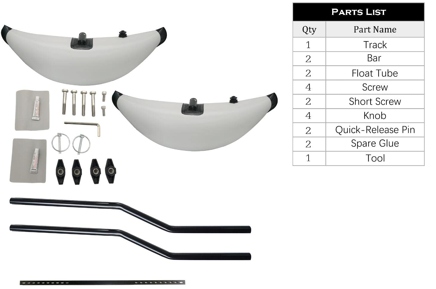 2 PCS Kayak Outrigger Stabilizer Kit Kayak Side Floats and Rods Kit, Kayak Stabilizer Kit Canoe Boat Stabilizer, PVC Kayak Floating Barrels, Water Kayak Floats Buoyy, Kayak Canoe Accessories