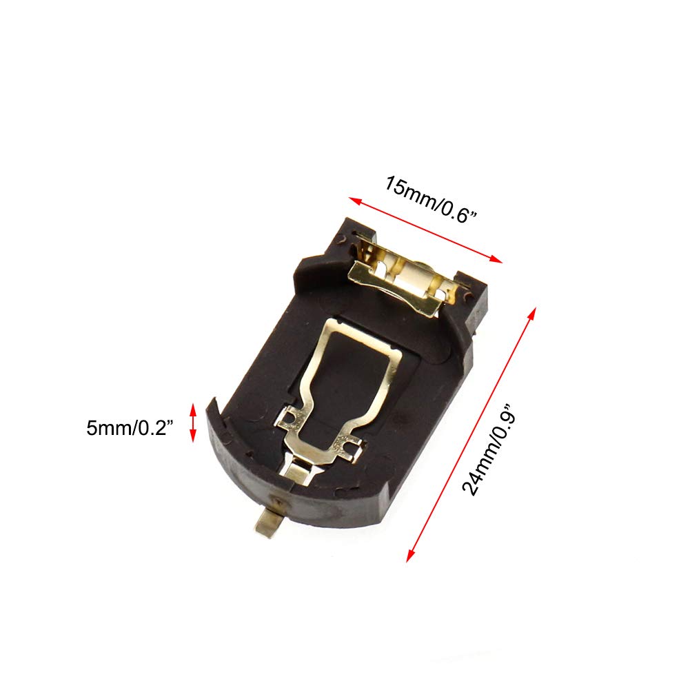 Dahszhi Button Cell Battery Holder for CR2032-10pcs