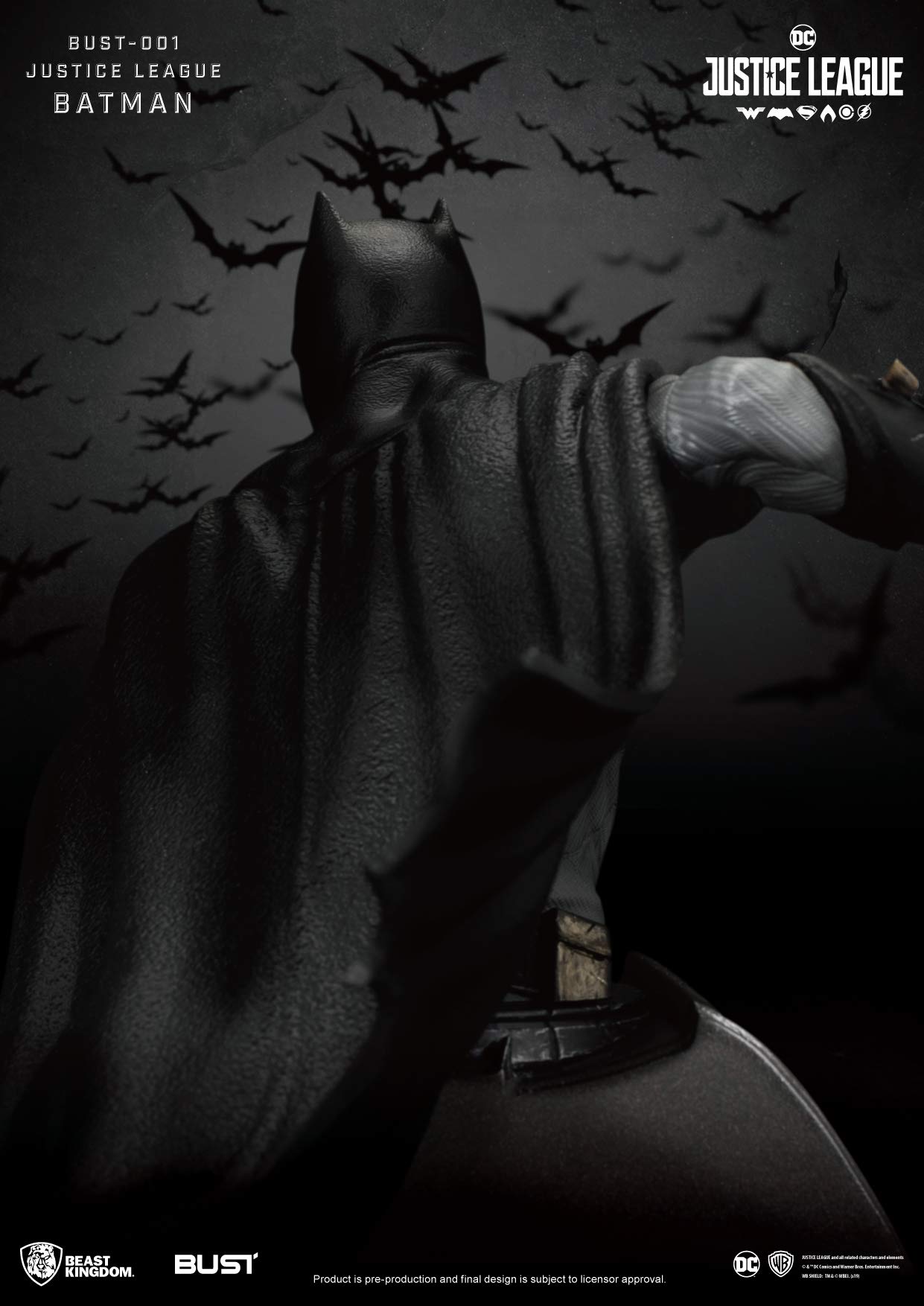 Beast Kingdom Justice League Action Bust Series: Batman PVC Bust Multicolor 6 inches
