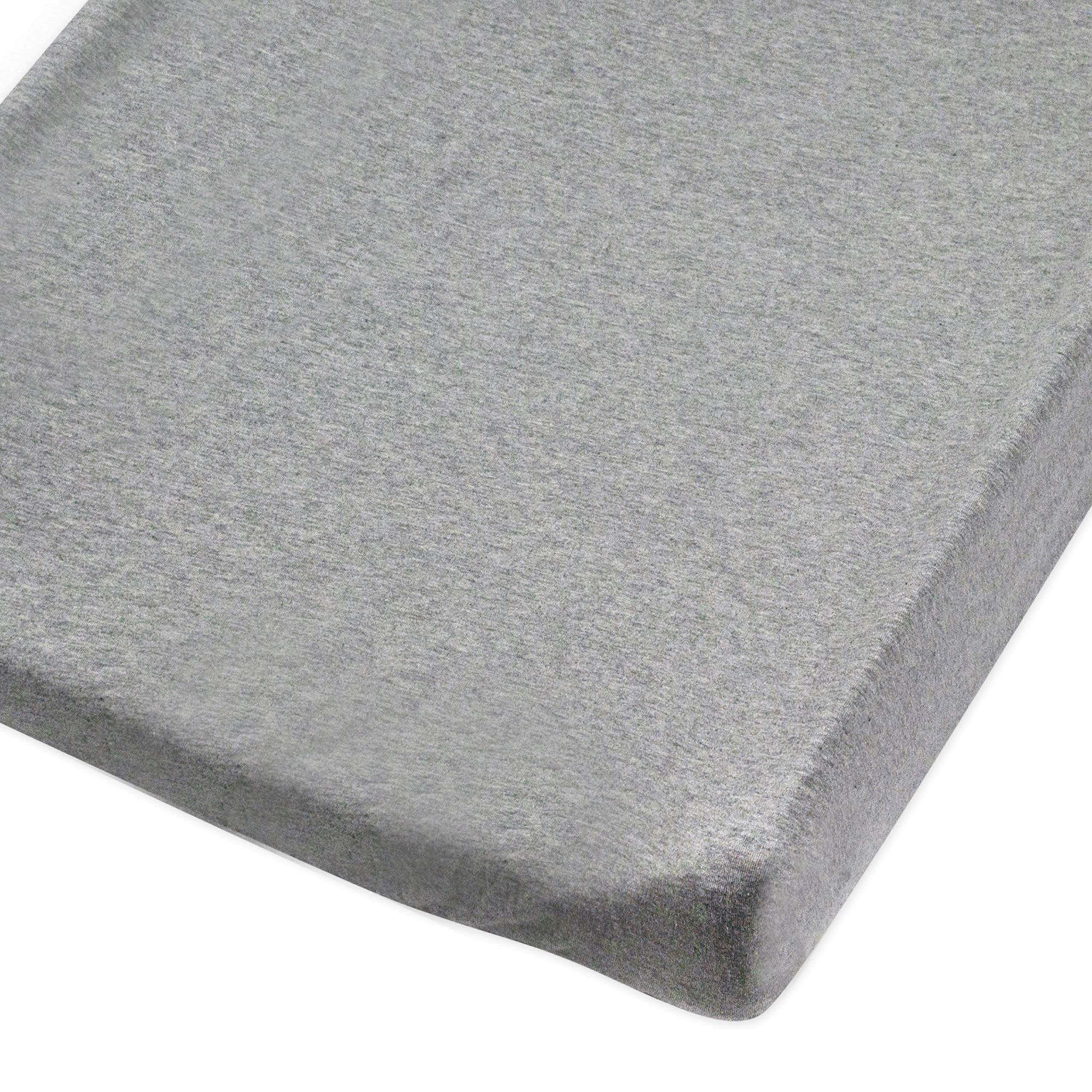 HonestBaby Organic Cotton Changing Pad Covers (Set of Two), Pattern Play/Heather Gray, One Size