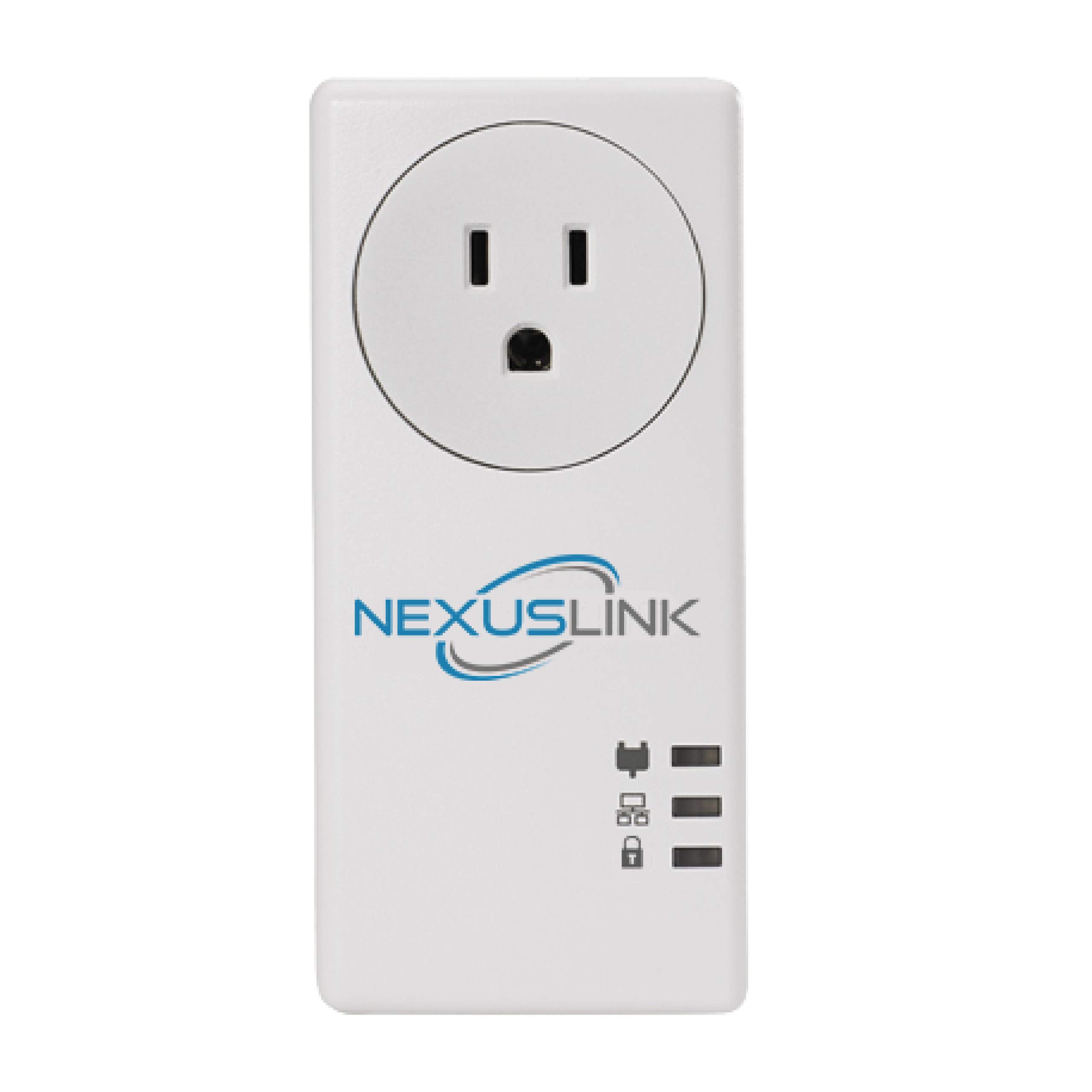 NexusLink Powerline G.hn Powerline Adapter | Pass-Through Outlet | 1200Mbps I Single Device (GPL-1200PT)