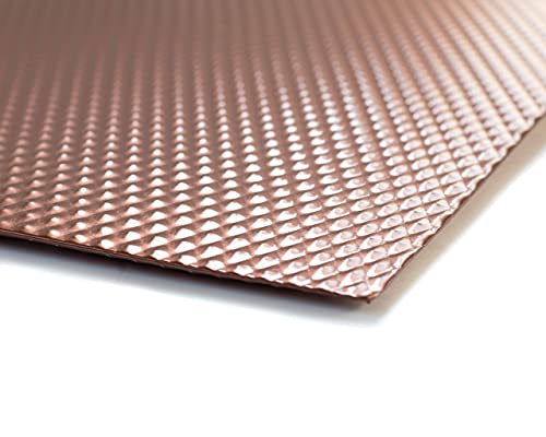 Heat Resistant, Non-Slip, Metal Counter / Table Protector Mat, Large - 14" x 17" - 2 Pack - Copper Color