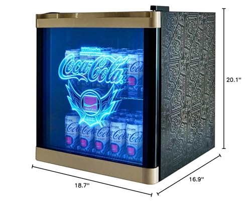 Cooluli League of Legends® Ultimate 48L Mini Fridge – Limited Edition Coca-Cola® Exclusive Gaming Room Mini Fridge, Cool LED lighting, Glass Door with Illuminating Logos and Temperature Controls