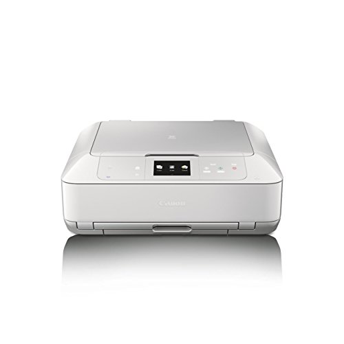 Canon MG7520 Wireless Color Cloud Printer with Scanner and Copier: Mobile, Smart Phone, Tablet Printer, and AirPrint(TM) Compatible,White, Works for Alexa