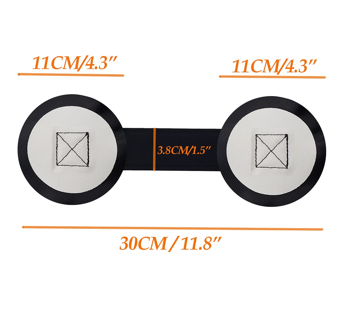 2 PCS PVC Strap Armrest for PVC Inflatable Boat, Raft, Dinghy, Kayak, Canoe, Surfboard,SUP seat Strap Patch with Handle (Black)