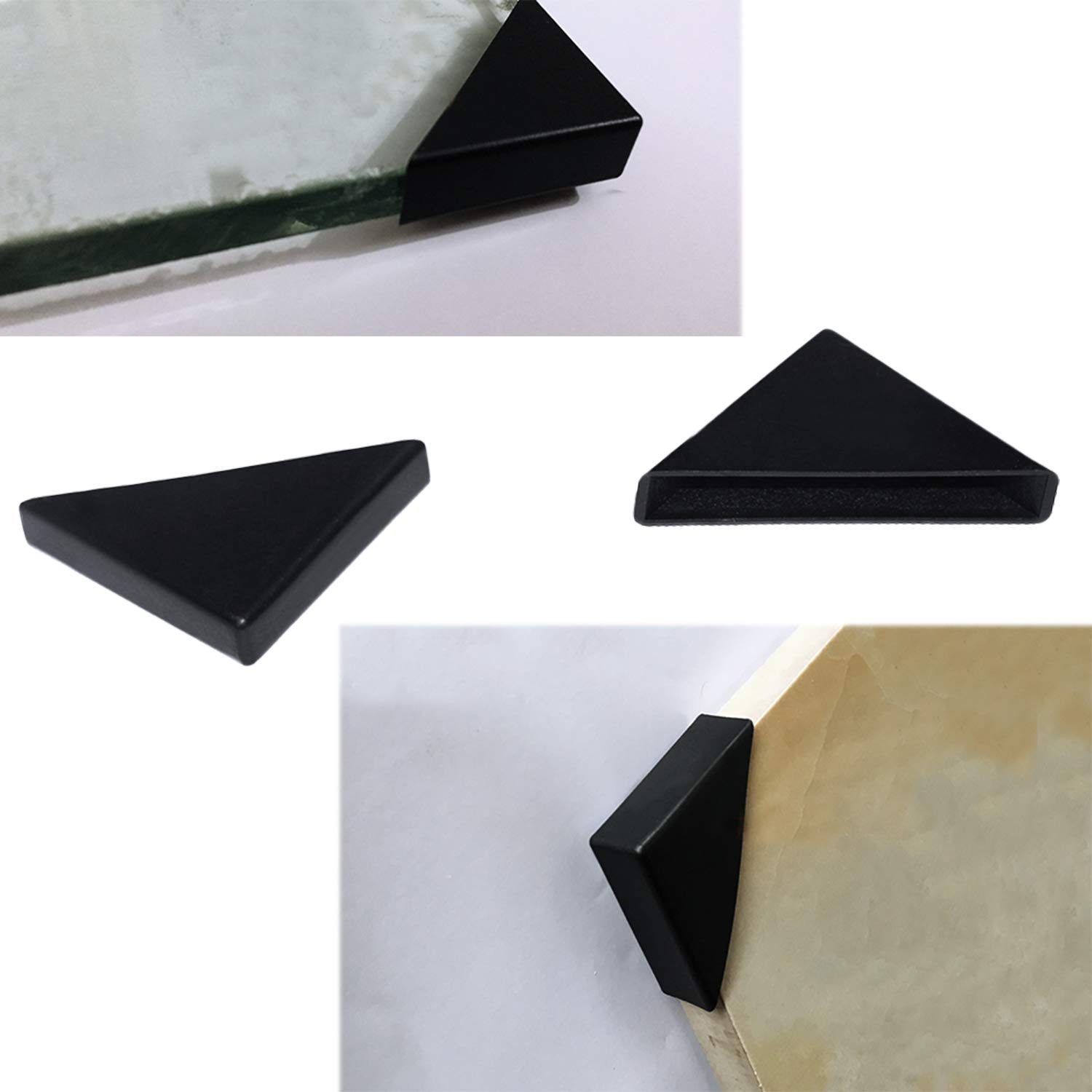UoYu Corner Protectors- 20 Pcs Shape Triple-cornered Glass Corner Protector Cushion (8mm x 50mm)