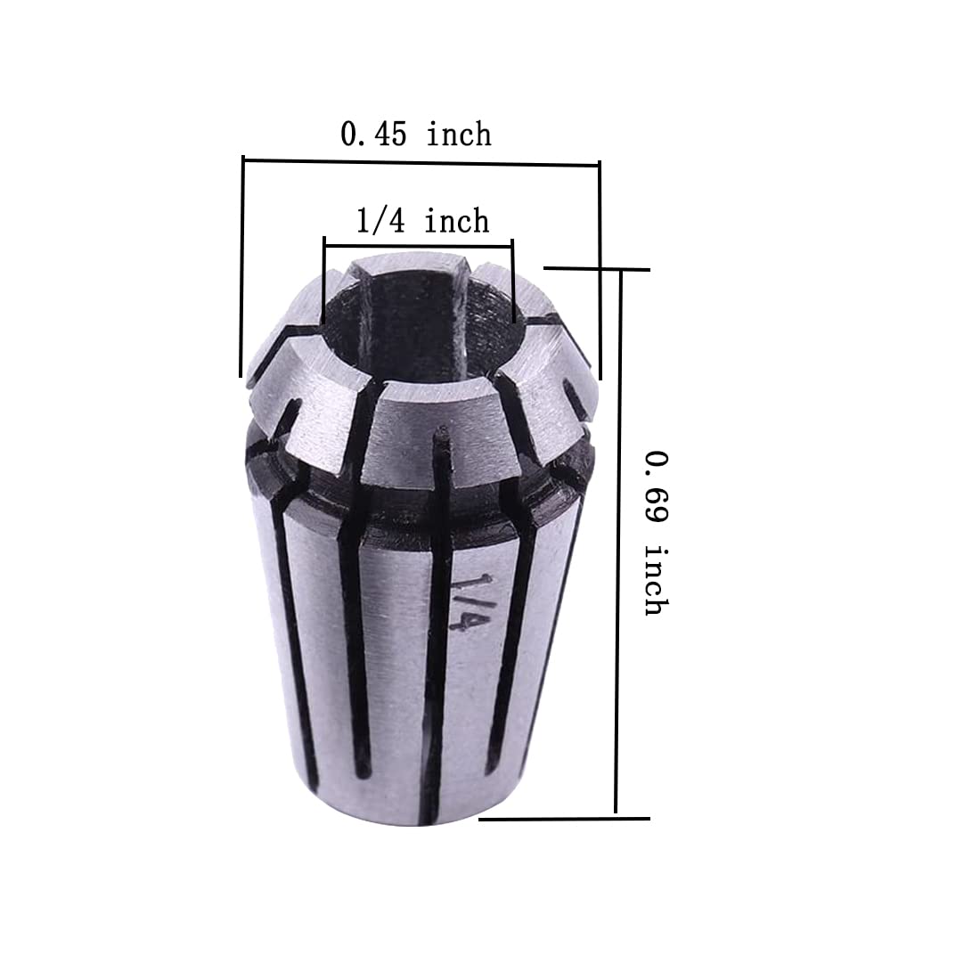 ๐๐ฎ๐จ ๐ค๐ ER11 Spring Collet Nut Set - AAA Level High Precision ER11 1/4 Inch Collet Chuck + ER11 Clamping Nut for CNC Engraving Mechine/Lathe Milling Tool