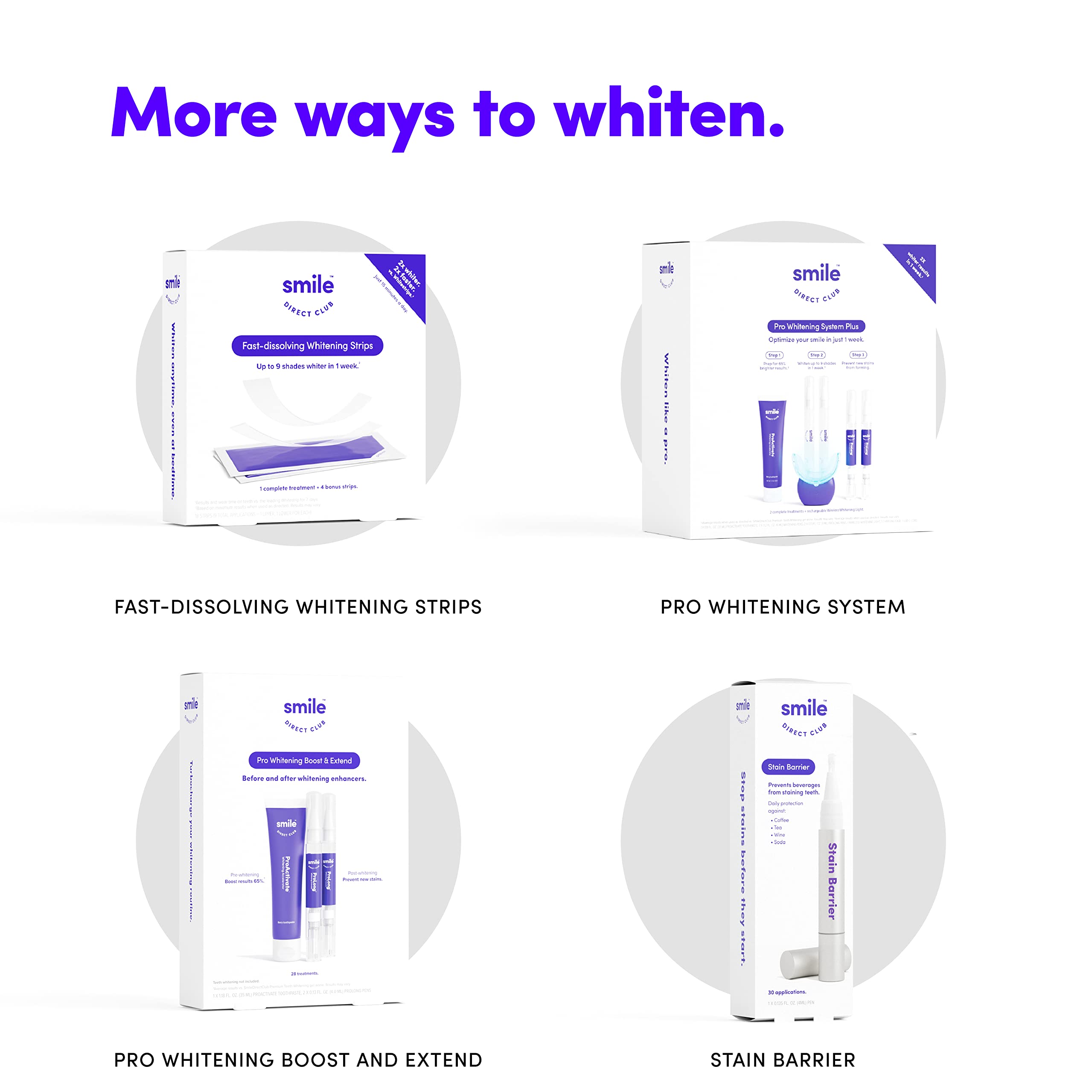 SmileDirectClub Teeth Whitening Kit with LED Light - 4 Pack Gel Pens - Professional Strength Hydrogen Peroxide