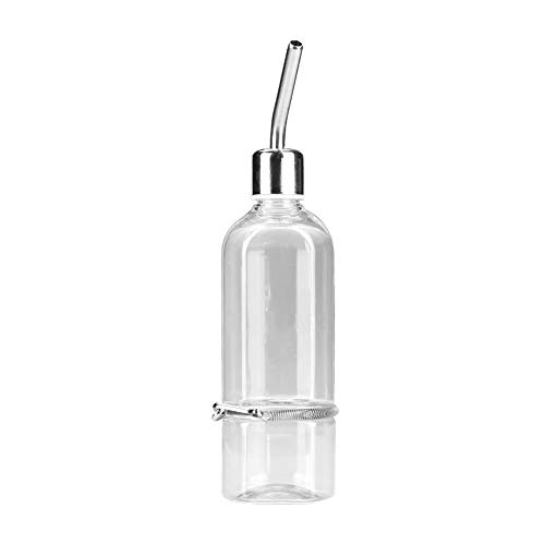 ViaGasaFamido Pet Waterer Feeder, Stainless Steel Ball Nipple Automatic Rabbit Feeder Parrot Bird Hanging Water Feeding Bottle No Drip Dispenser for Small Animals Bird Hamster Rabbit(S)