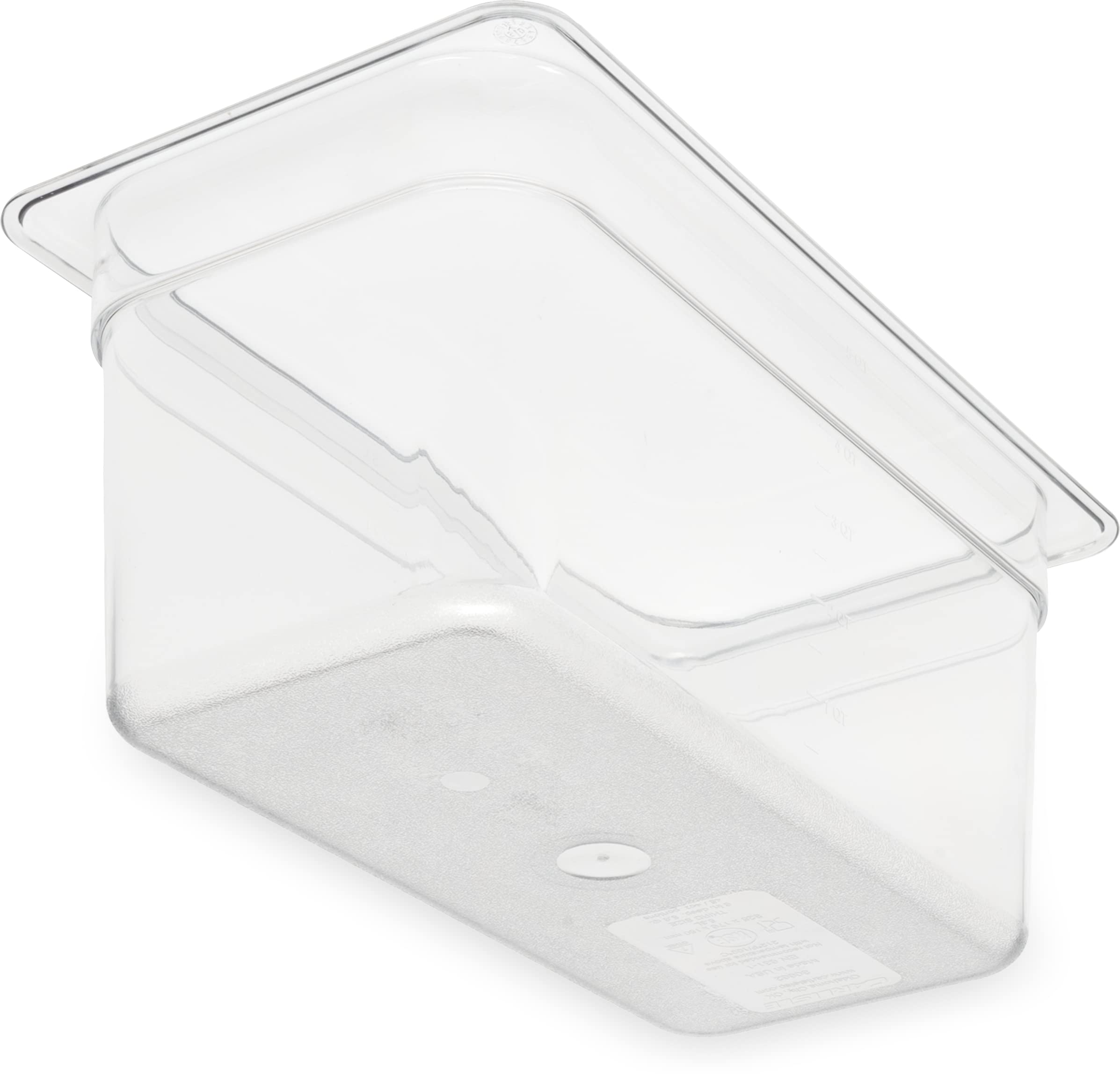 Carlisle FoodService Products Plastic Food Pan 1/3 Size 6 Inches Deep, Clear