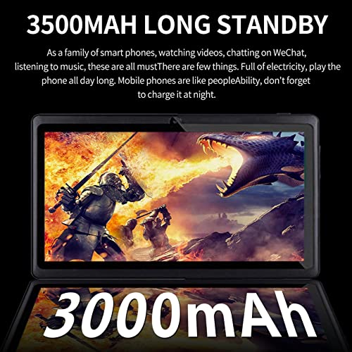 CAOY Tablet 7inch, All-New Fire GB 1GB+8GB Tablets 2000 mAh Battery Dual Camera HD Touchscreen Tablets PC, Long Battery Life, WiFi-Bluetooth Unlocked Phablet The Gift for Kids and Friends (E)