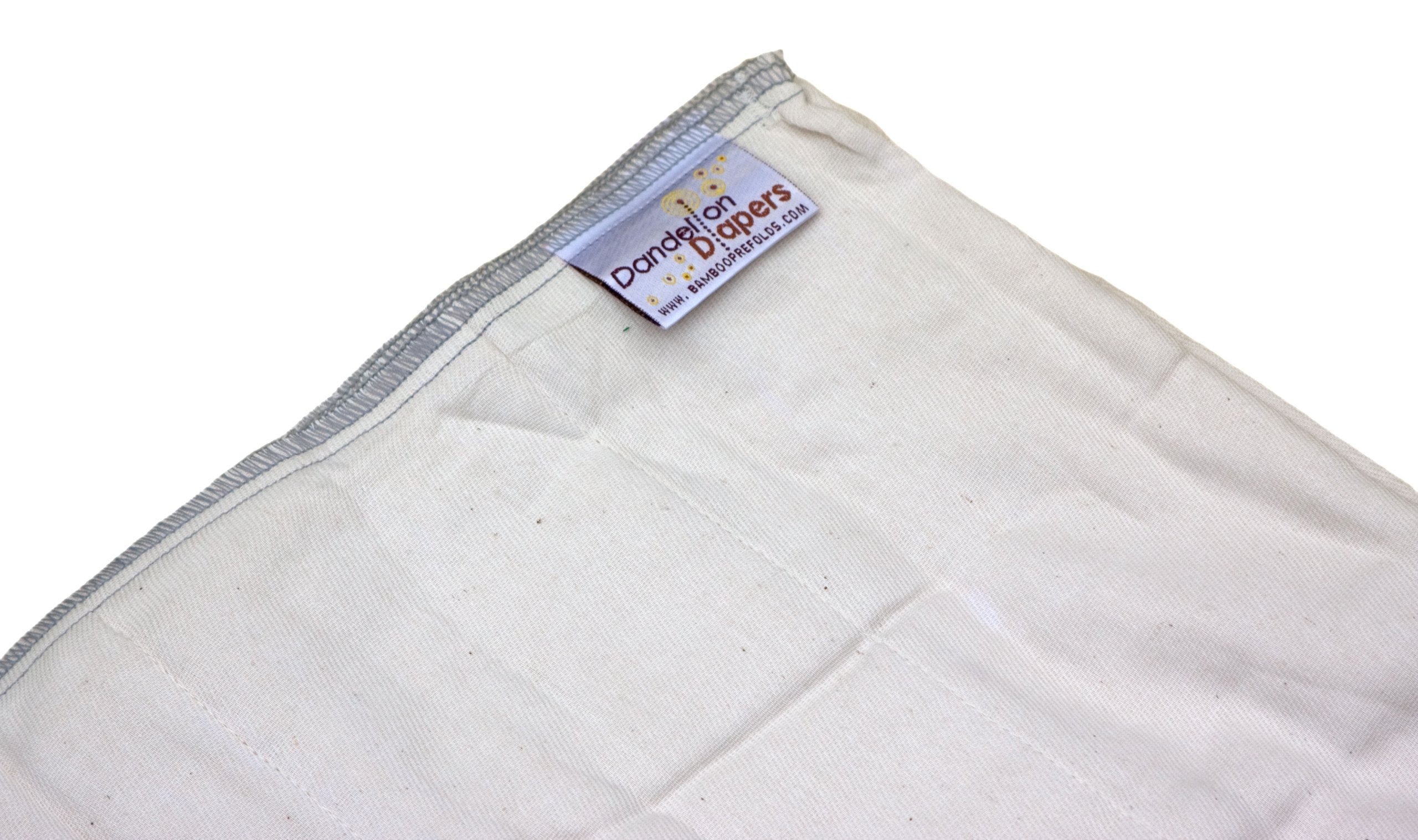 Dandelion Diapers Prefold Cloth Diapers Made from Viscose Bamboo and Cotton Blend Versatile Baby Diaper, 6 Count - Size 2 Infant