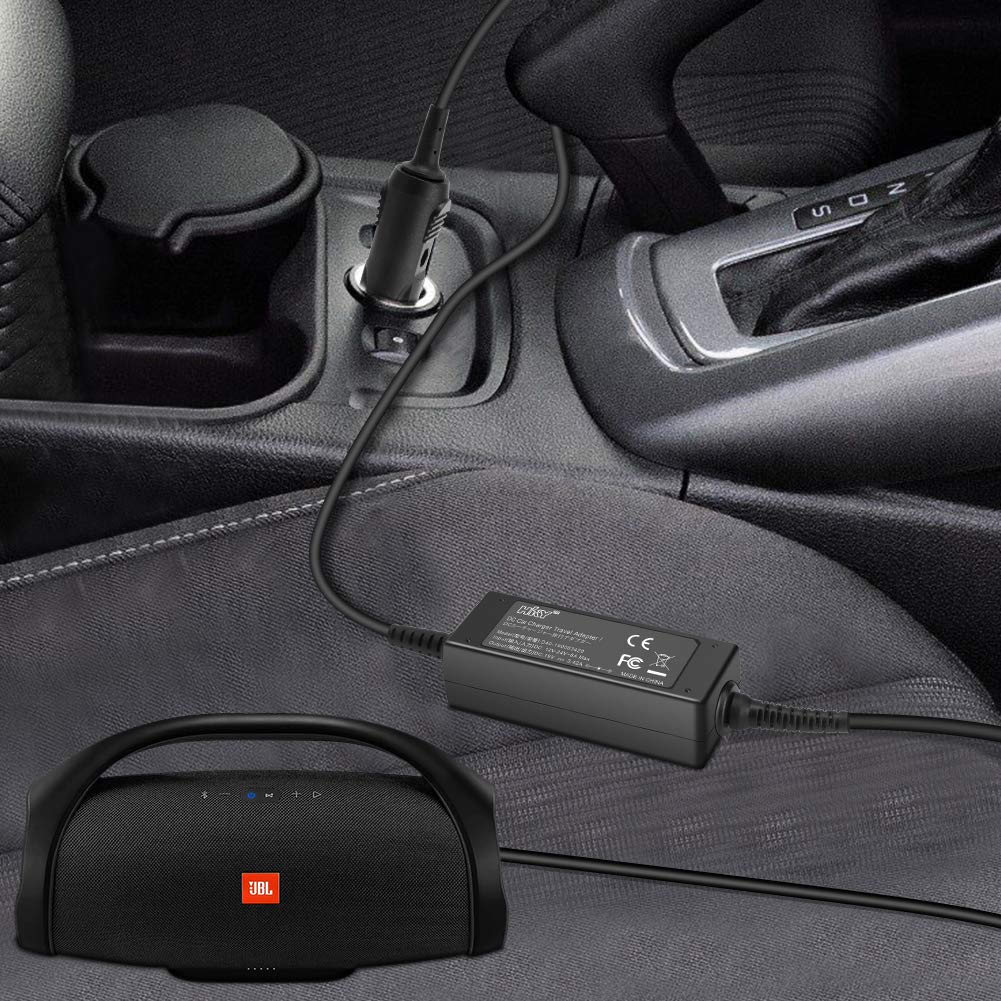 HKY DC Adapter for JBL Boombox Portable Bluetooth Waterproof Speaker & JBL Xtreme Series Speaker Replacement Power Supply Cord Input DC 12V-24V Output 19V 65W JBL Boombox Car Adaptor