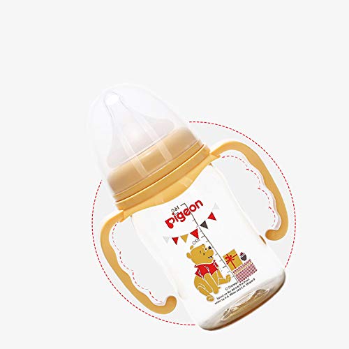Bottle Handles Grips Compatible with Pigeon 2nd Generation Silicone Coating Nursing Bottle, Pack of 2, Color may be vary (Not for Pigeon 3rd Bottle)