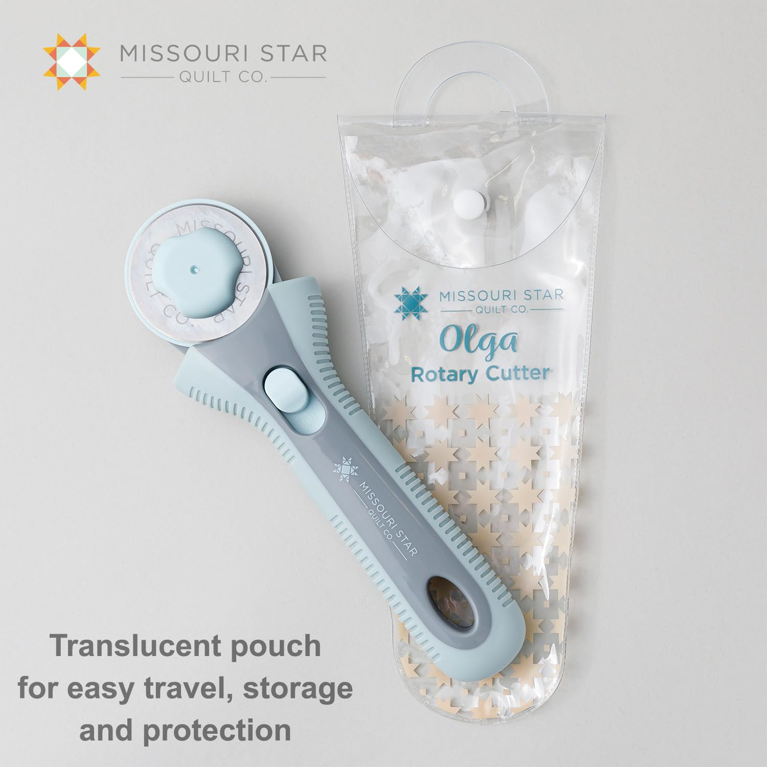 Missouri Start Rotary Cutter, 45mm Blade, Rolling Cutter Tool for Quilt Appliques and Cutting Fabrics, Essential Quilting and Sewing Supplies for DIY Craft Projects