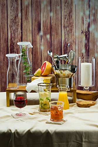 Carafe Juice Jar Beverage Decanter, Clear Acrylic Wine / Juice Decanter with Lid, 20 oz.