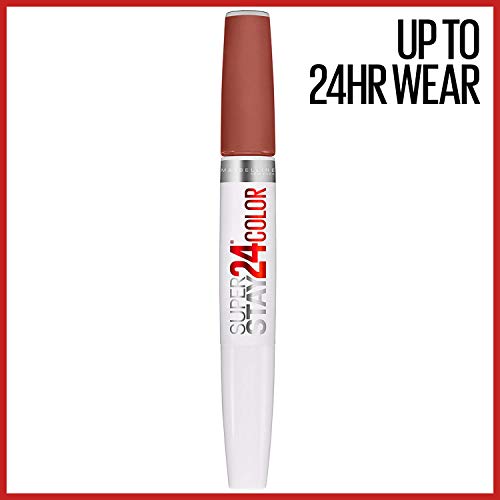 Maybelline Super Stay 24, 2-Step Liquid Lipstick Makeup, Long Lasting Highly Pigmented Color with Moisturizing Balm, Endless Espresso, Brown, 1 Count