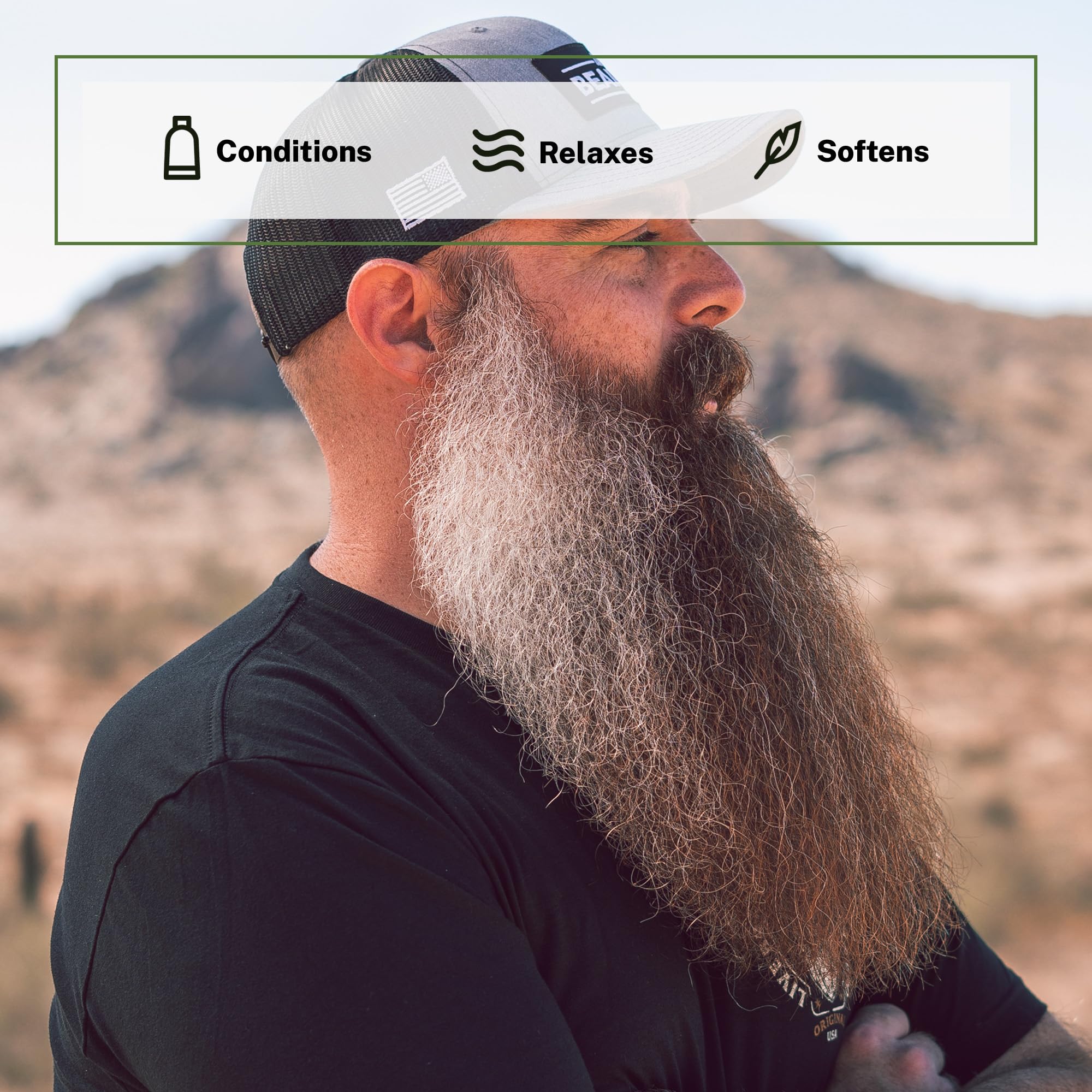 Live Bearded Beard Conditioner, 8 fl oz - Strengthens and Softens Facial Hair - Made in the USA - All-Natural Ingredients with Biotin, Caffeine | Executive Scent - Cedar, Vanilla