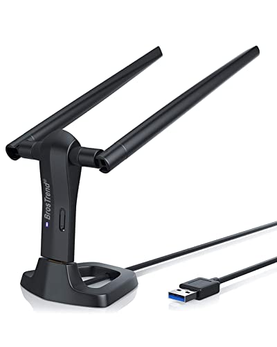 BrosTrend Linux WiFi Adapter for Ubuntu, Mint, Kali, Debian, Lubuntu, Xubuntu, Mate, Zorin, PureOS, Raspberry Pi 2+, Windows 11, 1200Mbps, 5GHz/2.4GHz, Long Range 2X5dBi Antennas, USB3.0