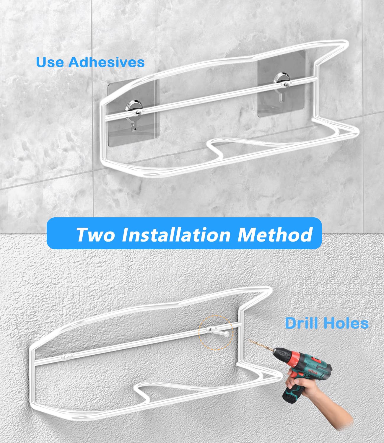PrimZooty Wall Mounted Shoe Rack 6 Pack, with Sticky Hanging Strips, Metal Wall Shoe Storage, Hanging Shoe Organizer for Wall/RV/Door