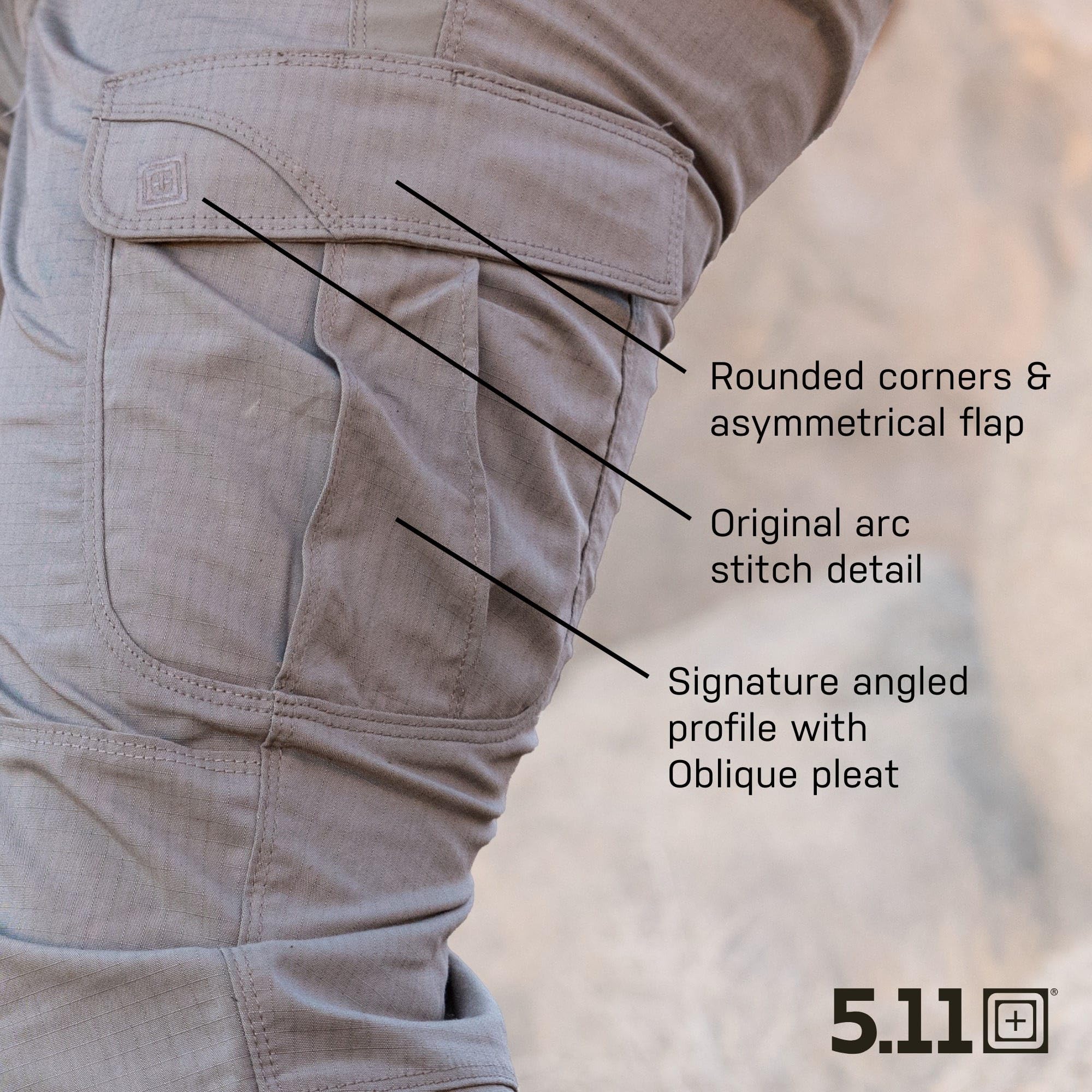 5.11 Tactical Men's Stryke Military Pants, Adjustable Waistband, Stretchable Flex-Tac Fabric, Black, 44Wx30L, Style 74369