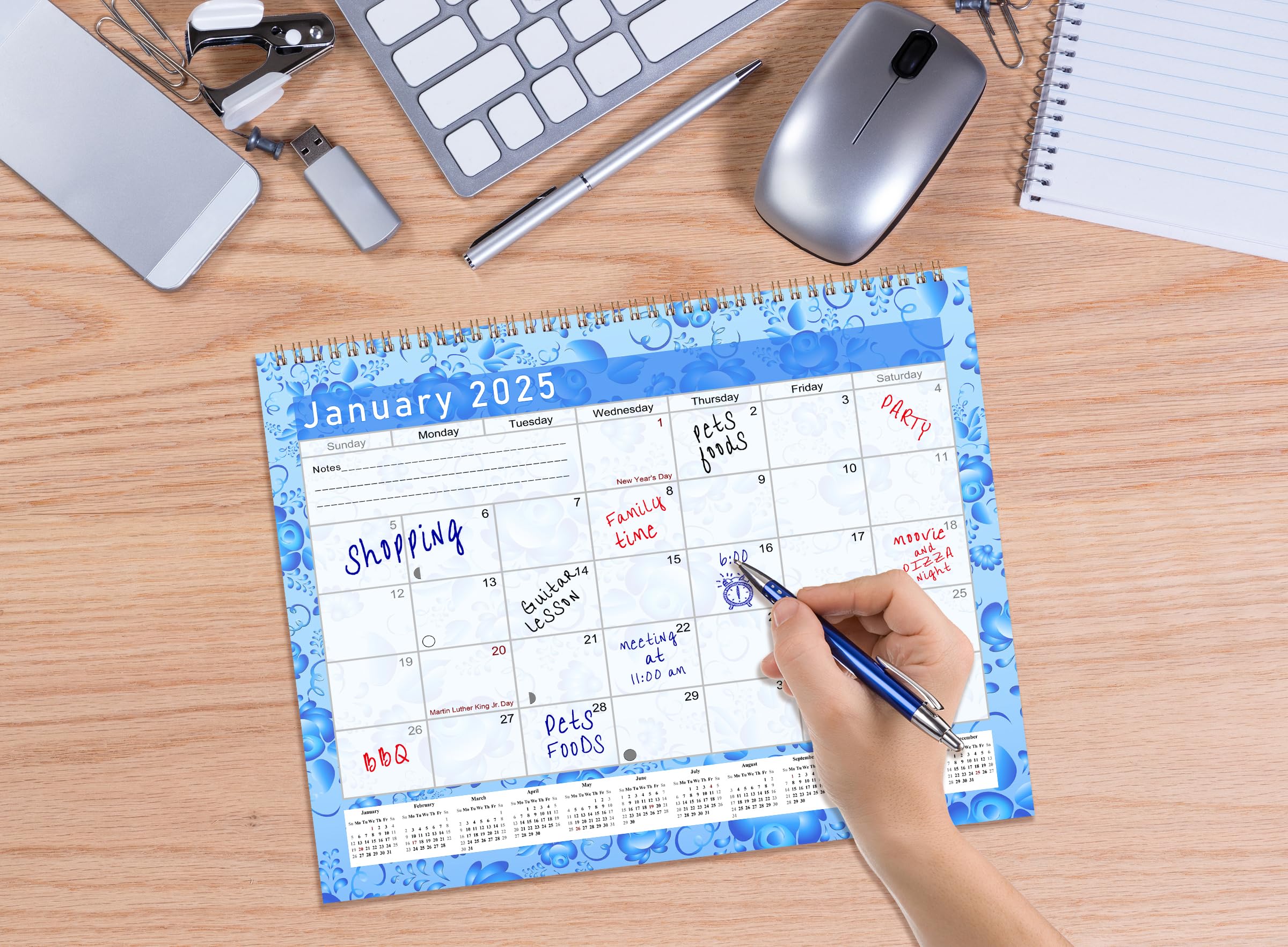 2025 Monthly Desktop/Wall Calendar/Planner - Habit Tracker - Daily, Weekly & Monthly Goal Motivational Habit Tracking Journal Inspirational - (Edition #019)