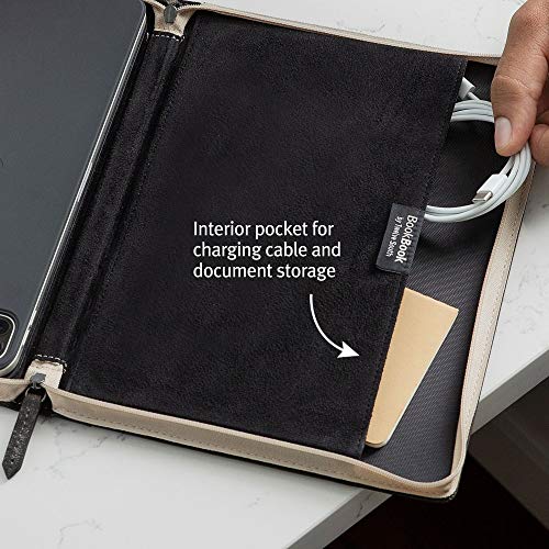 Twelve South BookBook Vol 2 for 12.9-inch iPad Pro (Gen 3 and 4), M1 | Hardback Leather Cover with Pencil/Document/Cable Storage for iPad Pro + Apple Pencil