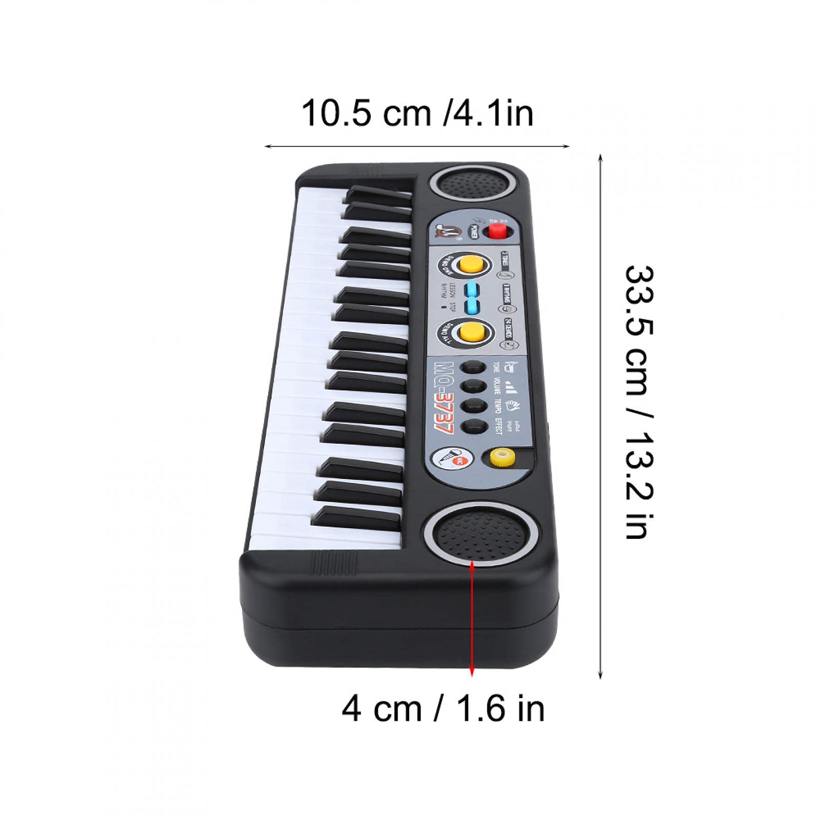 37 Key Electronic Keyboard Piano 13.2 * 4.1 * 1.6" Portable Keyboard with Mini Microphone Musical Instruments Gift for Beginners Boys and Girls
