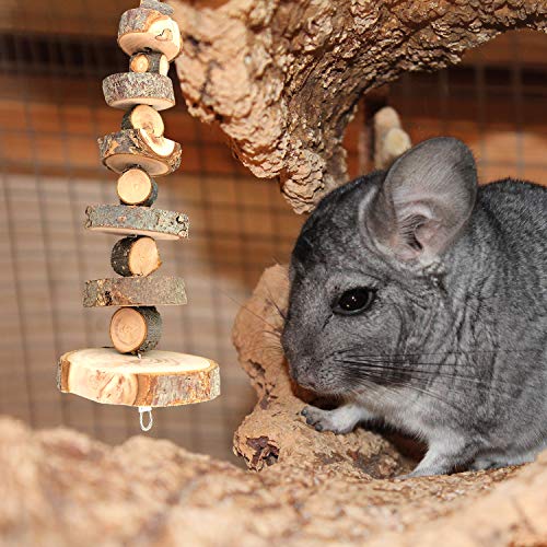 S-Mechanic Bunny Chew Toys Natural Apple Wood Small Animal Chew Toys for Rabbits Chinchilla Hamsters Guinea Pigs Gerbils (Pack 1)