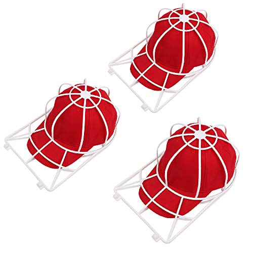 Hat Washer for Baseball Caps,3 Pack Cap Washer for Washing Machine,Dishwasher Hat Rack,Ball Cap Washer Holder Cage,Hat Cleaner Frame for Laundry Machine,Curved/Flat Bill Hat Cleaning Shaper Protector