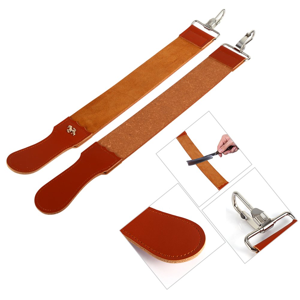 Leather Strop, Asixx Genuine Leather Strop Shaving Strop Sharpener Strap Barber Straight Razor Knife Sharpening Belt for Straight Razors, Knives and Chisels