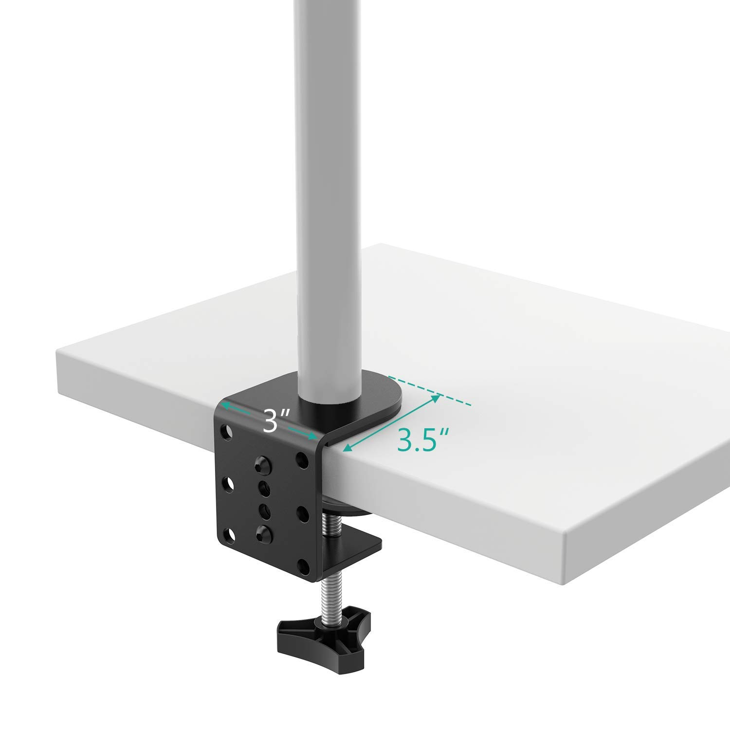 WALI C-Clamp Base Stand Mounting Accessory for WALI Monitor Mount Workstation System (C-CLAMP), Black