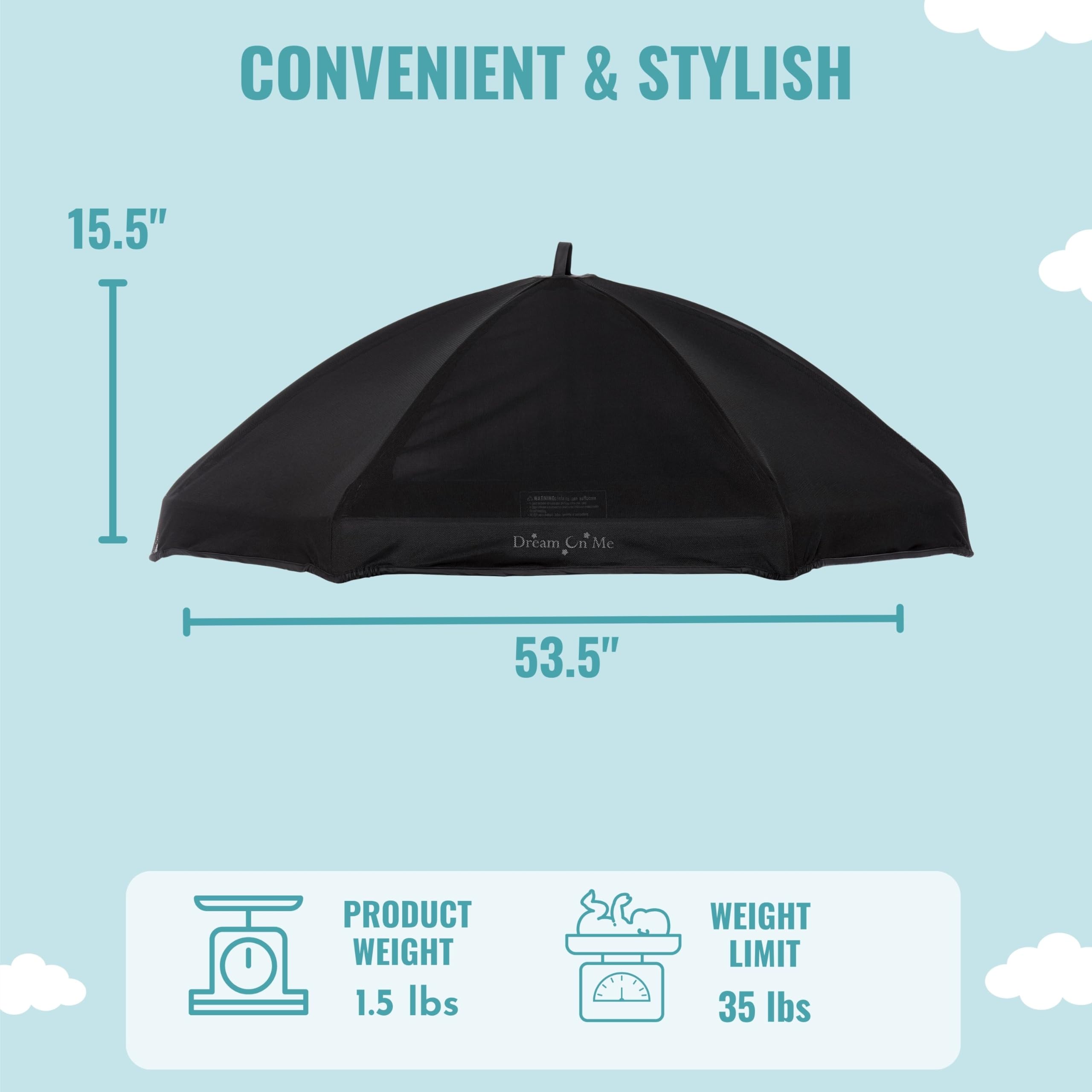 Dream On Me Onyx Canopy