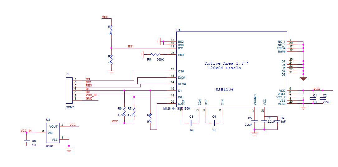 Hailege 1.3" SSH1106 SPI OLED LCD Display 128x64 OLED Display Module for Arduino AVR PIC STM32 51 Raspberry Pi
