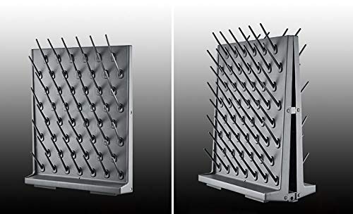 FSYD Black 52 Pegs Lab Supply Drying Rack, Pegboard Bench-top/Wall-Mount Laboratory Glassware 52 Detachable PegsLab Drying Draining Rack Cleaning Equipment