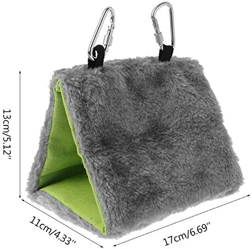 Winter Warm Bird Nest House Hammock Hanging Bed Toy Hut Hideaway for Hamster Parakeet Cockatiel Budgie Finch Canary Conure Lovebird Cage Perch Stand