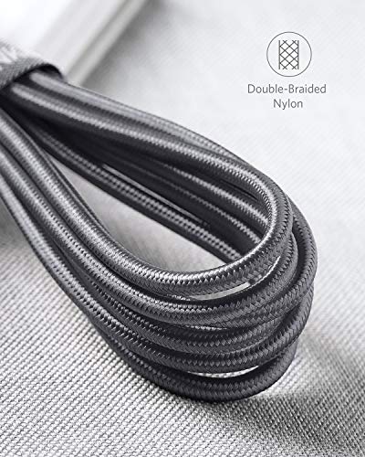 USB C Cable, Anker Powerline+ USB-C to USB-A [10ft], Double-Braided Nylon Fast Charging Cable, for Samsung Galaxy S10/ S9 / S9+ / S8 / S8+ / Note 8, LG V20 / G5 / G6, and More (Gray)