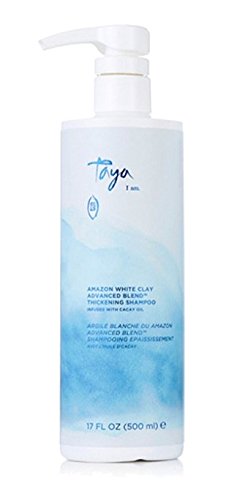 Taya Hair Products Amazon White Clay Advanced Blend Thickening Shampoo - Volumizing Shampoo For Bounce and Body - Natural Hair Care For Women With Fine and Thin Hair - Jumbo 17 fl oz Bottle