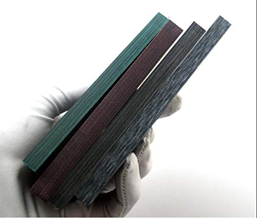 Aibote Micarta Knife Handle Material Slabs Knives Custom DIY Tool for Knife Making Blanks Blades (1pc(Black Red), 160X50X10MM)