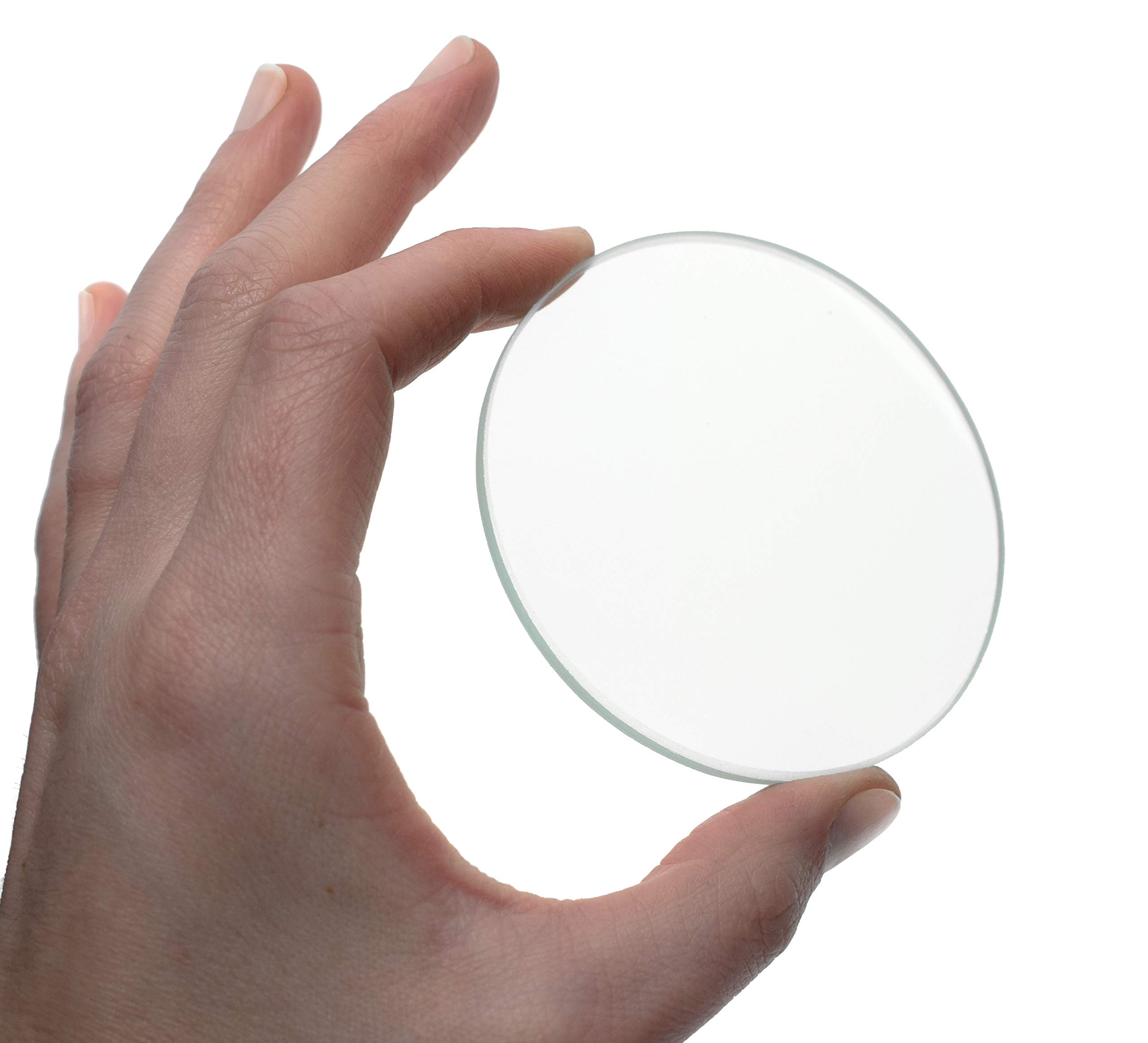 EISCO Double Convex Lens, 1000mm Focal Length, 3" (75mm) Diameter - Spherical, Optically Worked Glass Lens - Ground Edges, Polished - Great for Physics Classrooms