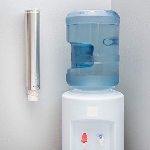 Carlisle FoodService Products C4150SS Stainless Steel Small Water Cup Dispenser with Hinged Flip Cap, 16" Length