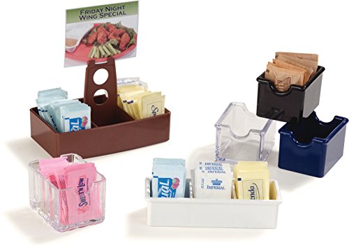 Carlisle FoodService Products 455003 Styrene Sugar Caddy, Black, Small