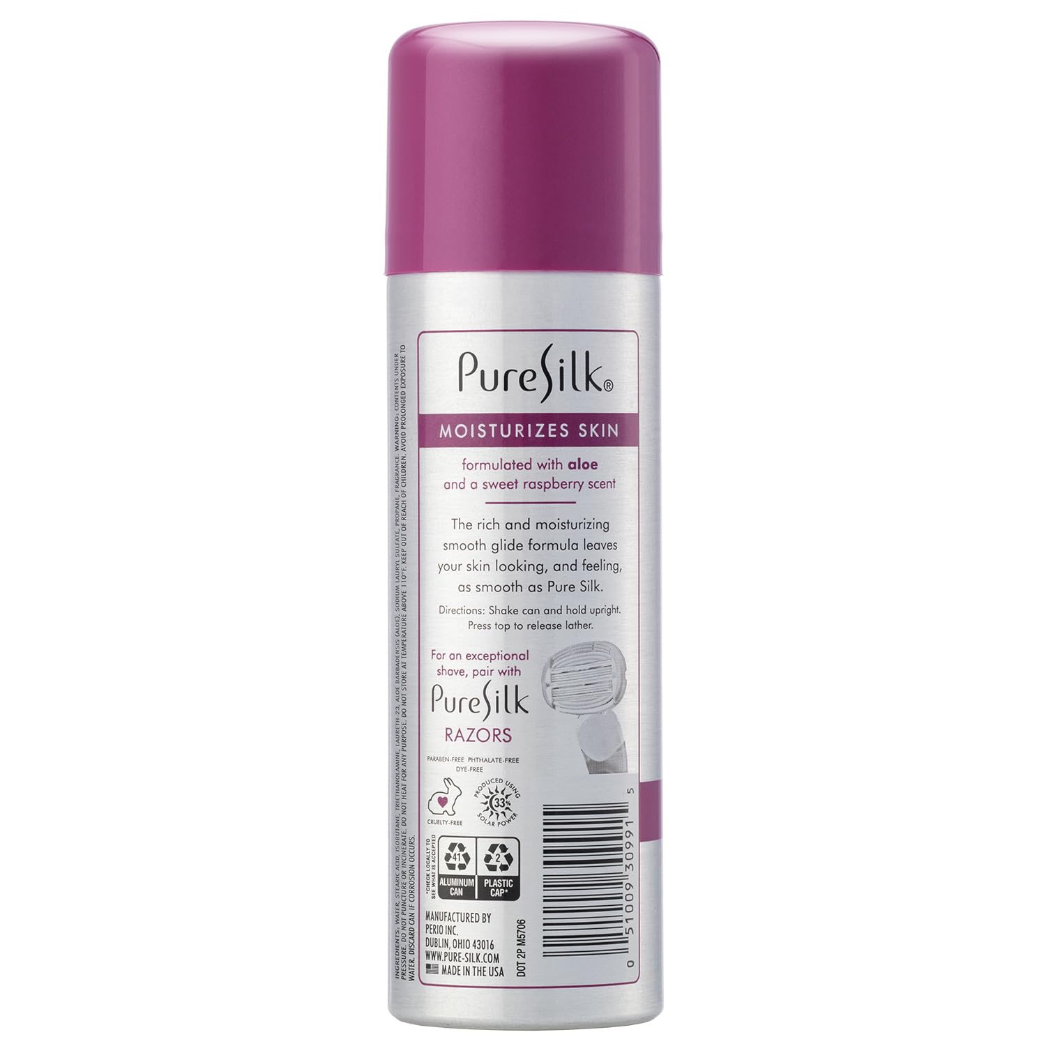 Pure Silk Raspberry Mist Spa Therapy Shave Cream for Women, 7.25 Oz, Pack of 6