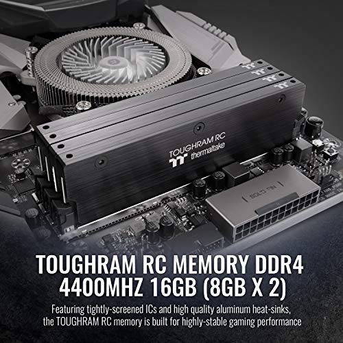 Thermaltake TOUGHRAM RC DDR4 4400MHz C19 16GB (8GB x 2) Memory Intel XMP 2.0 Ready with Real-Time Performance Monitoring Software RA24D408GX2-4400C19A
