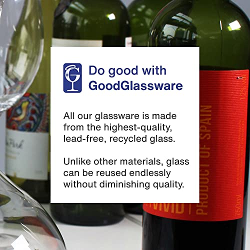 GoodGlassware Wine Decanter β Personal Red Wine Carafe with Wide Base and Aerating Punt - Crystal Clear, Full Bottle Pitcher (44 oz Capacity)
