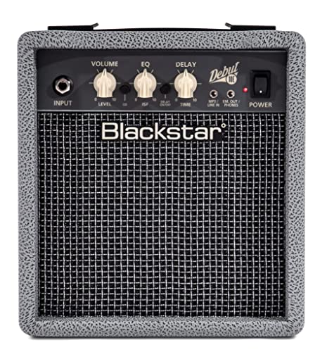 Blackstar Debut 10E Beginners Practice Electric Guitar Amplifier Combo with Delay Effect 10 Watt Headphone Input/Line in MP3 Playback (Bronco Grey)