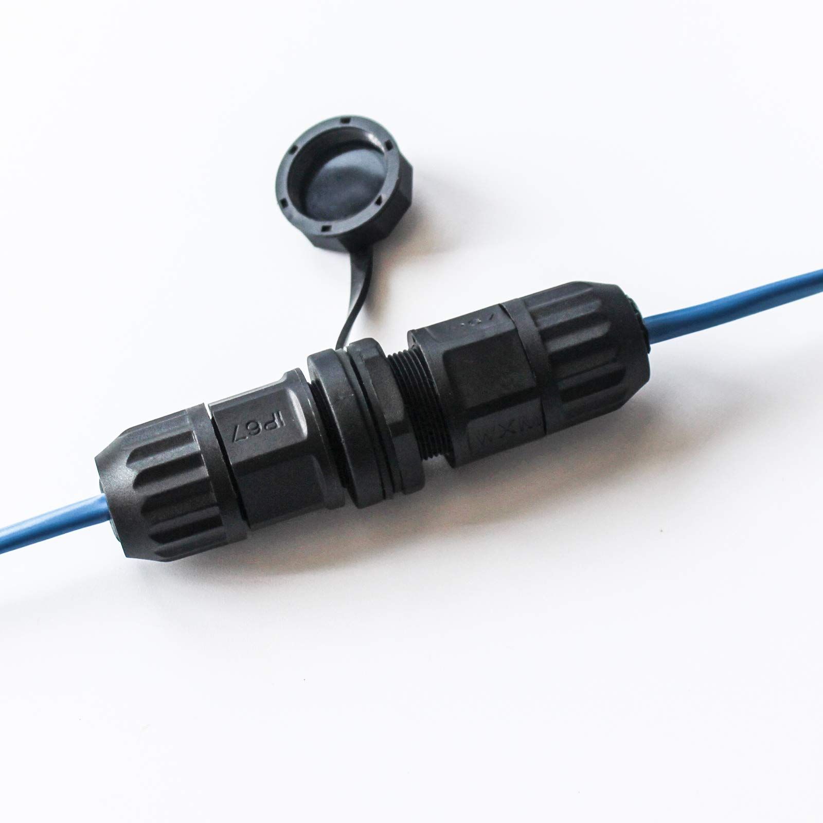 Waterproof RJ45 Connector, Female to Female Waterproof Ethernet Coupler, Panel Mount, IP68 Ethernet LAN Cable Coupler Outdoor Adapter Weatherproof Connection for CAT 6, CAT 5, CAT 5E, Cat7 (6-Pack)